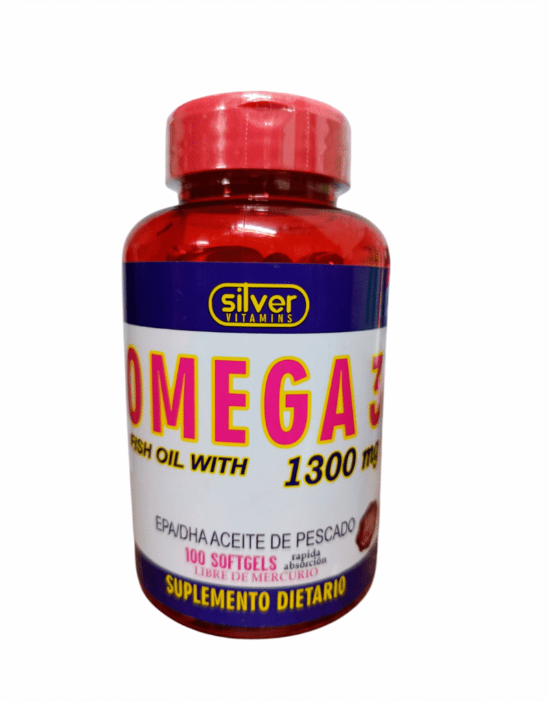 Omega 3 1300mg x 100 Softgels - Silver Vitamins Nutrition - TIENDA ...