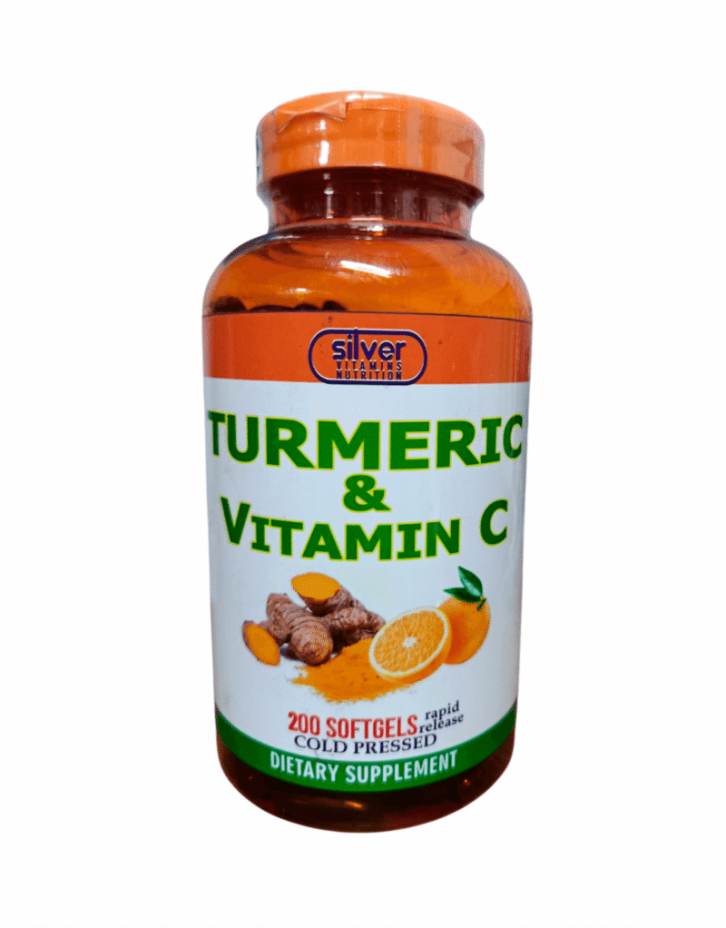 Turmeric & Vitamina C X 200 Softgels - Silver Vitamins Nutrition ...